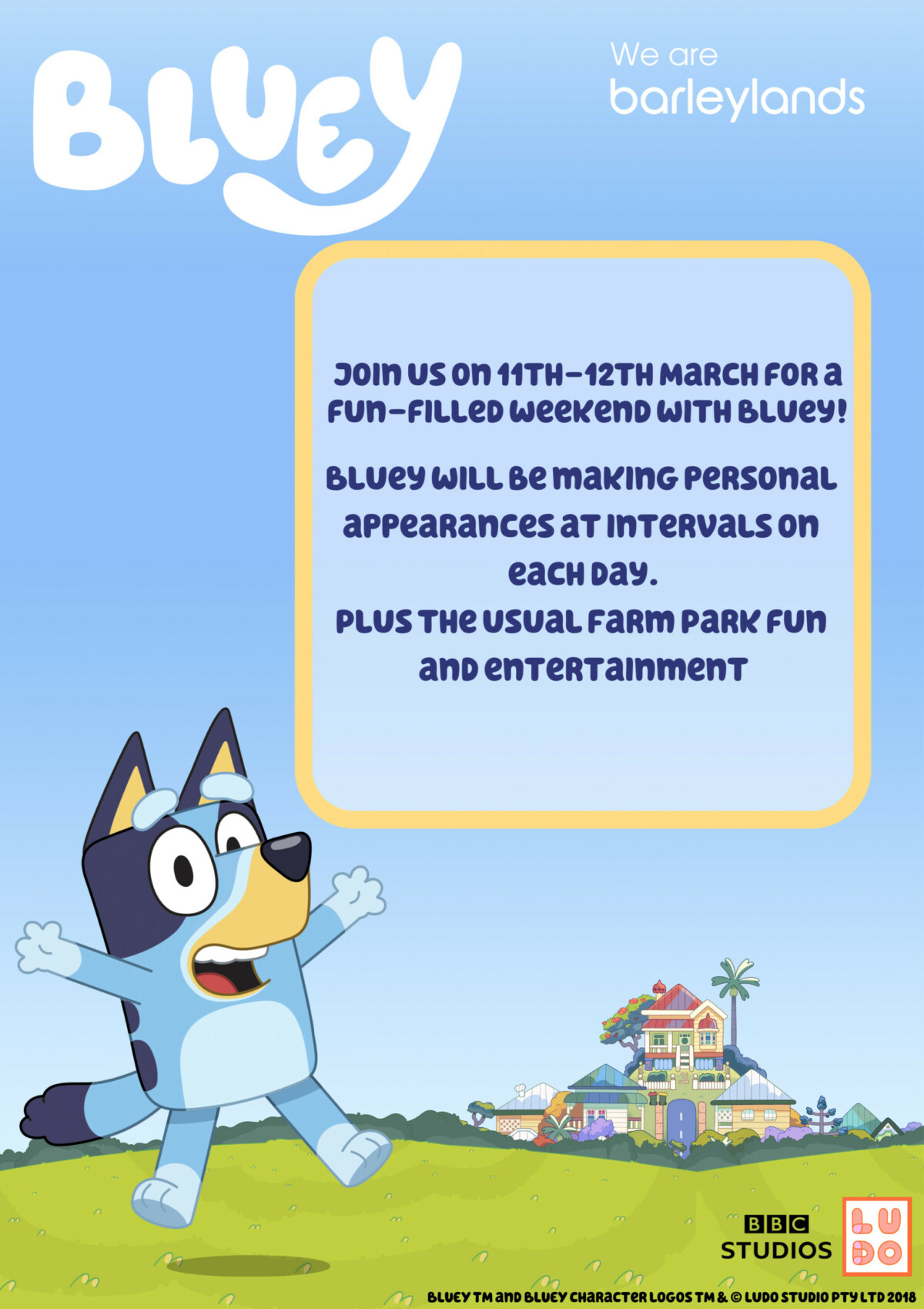 Bluey Poster (594 × 841mm) - Barleylands